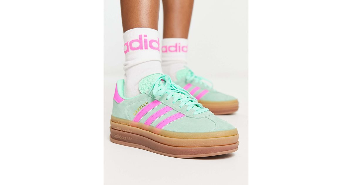 adidas Originals Gazelle Bold Platform Trainers in Grey | Lyst Australia