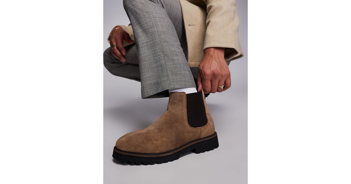 Walk London Mayfair Chelsea Boot in Gray for Men | Lyst