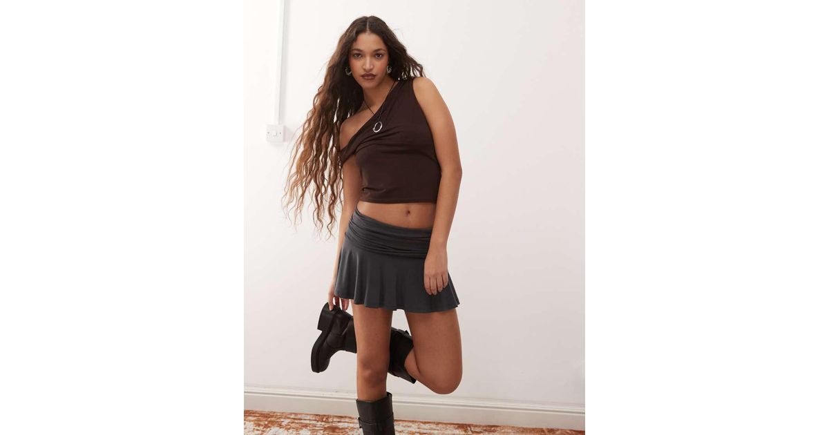 Weekday Mini Flippy Skirt in Black | Lyst UK