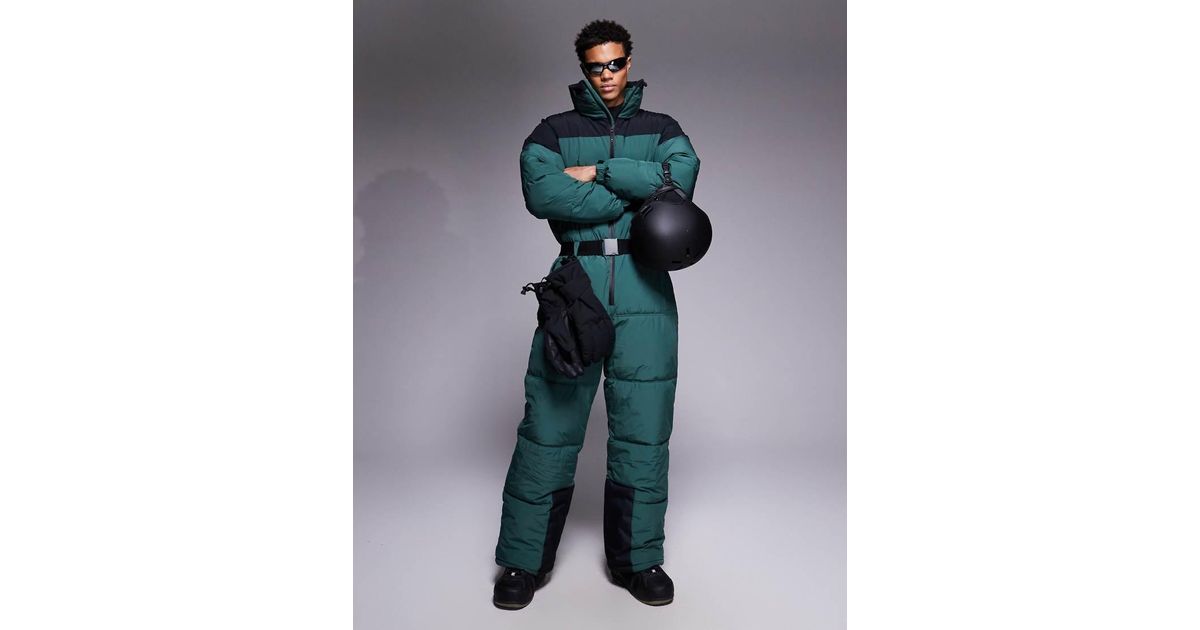 ASOS 4505 Ski & Snow 4505 Ski Water Repellent Insulated Puffer Ski Suit ...
