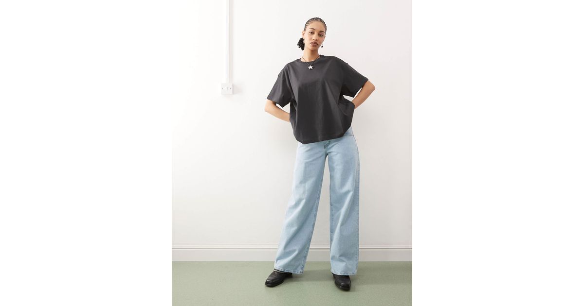 Weekday Boxy Fit Oversized T-Shirt in Blue | Lyst