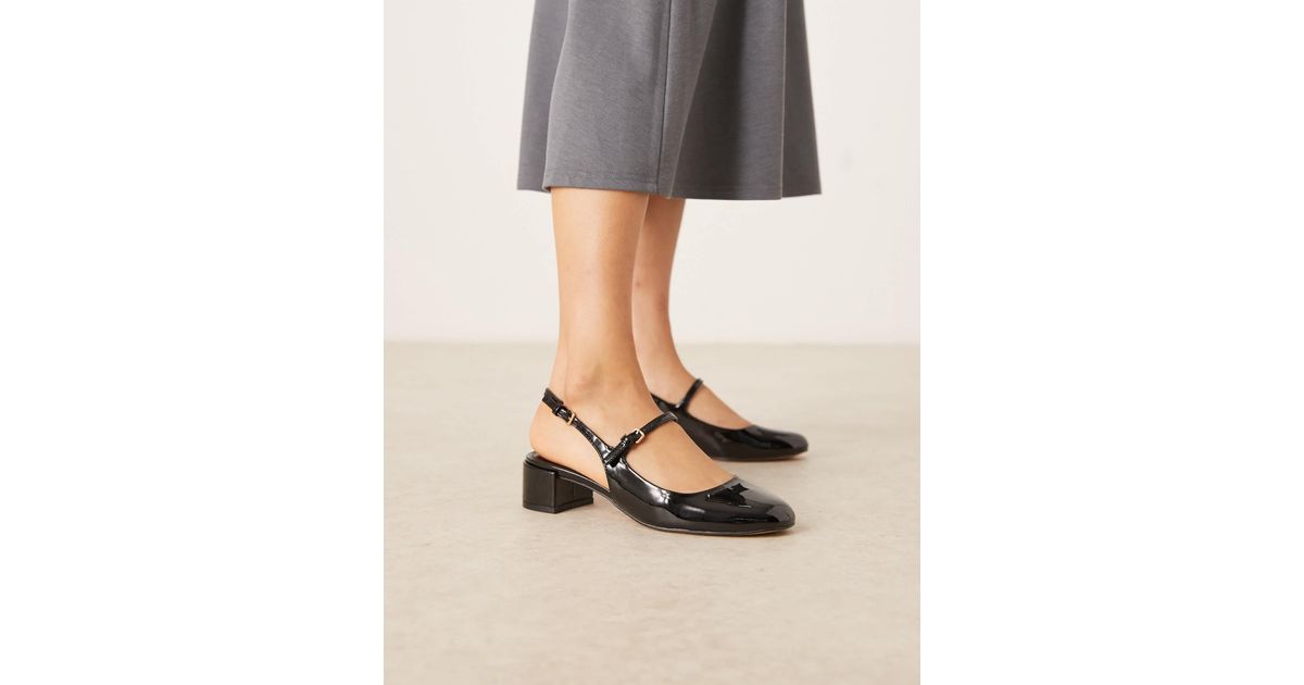 Mango Slingback Heeled Mary Jane in Gray | Lyst