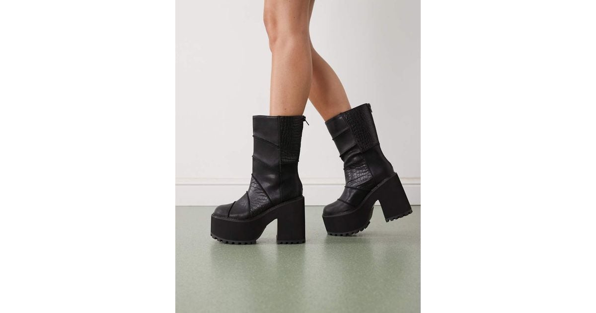 Buffalo Killah Patch Boot in Black | Lyst UK