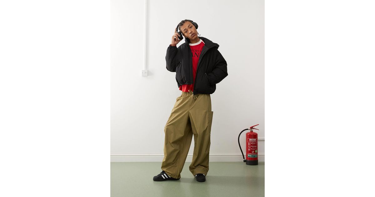 Weekday Floyd Bomber Puffer Coat in Black for Men | Lyst
