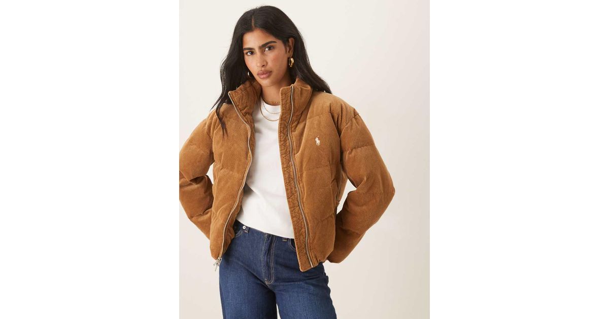 Polo Ralph Lauren Icon Logo Puffer Jacket in Blue | Lyst UK