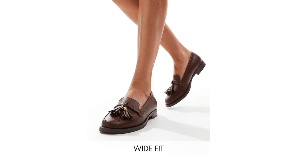 London Rebel London Rebel Katy Wide Fit Flat Shoes in White | Lyst