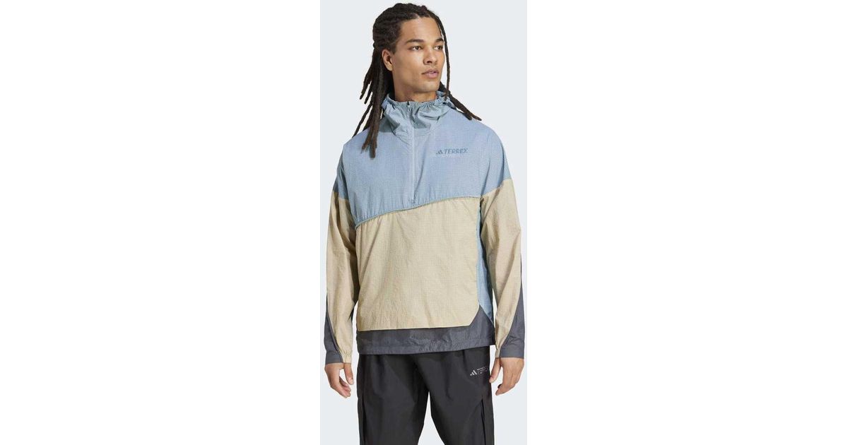 adidas Terrex Xploric Wind Anorak in Blue for Men | Lyst UK