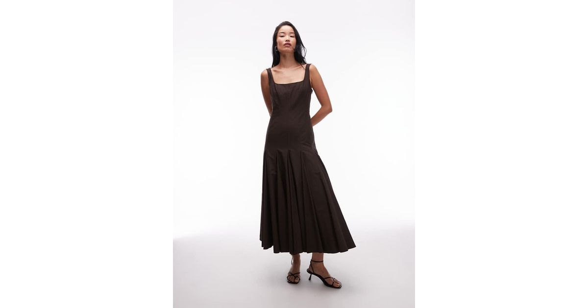 ASOS Seam Detail Panel Maxi Dress in White | Lyst UK