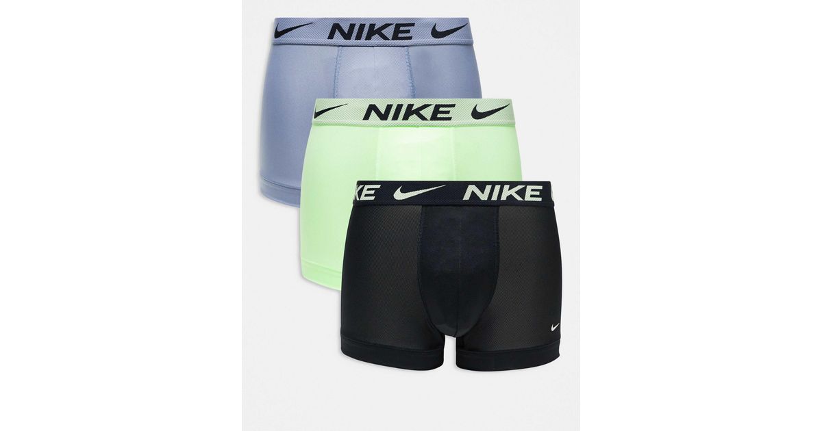 Nike Elite Breathe 3 Pack Trunks in Blue for Men | Lyst