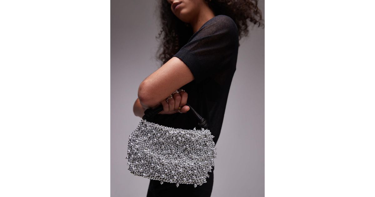 TOPSHOP Gru Embellished Grab Bag in Black | Lyst