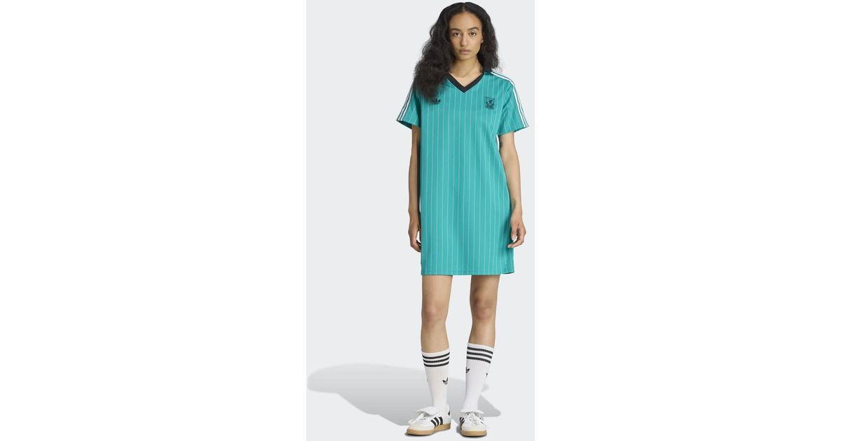 adidas Originals Liverpool Fc Terrace Icons Dress in Blue | Lyst UK