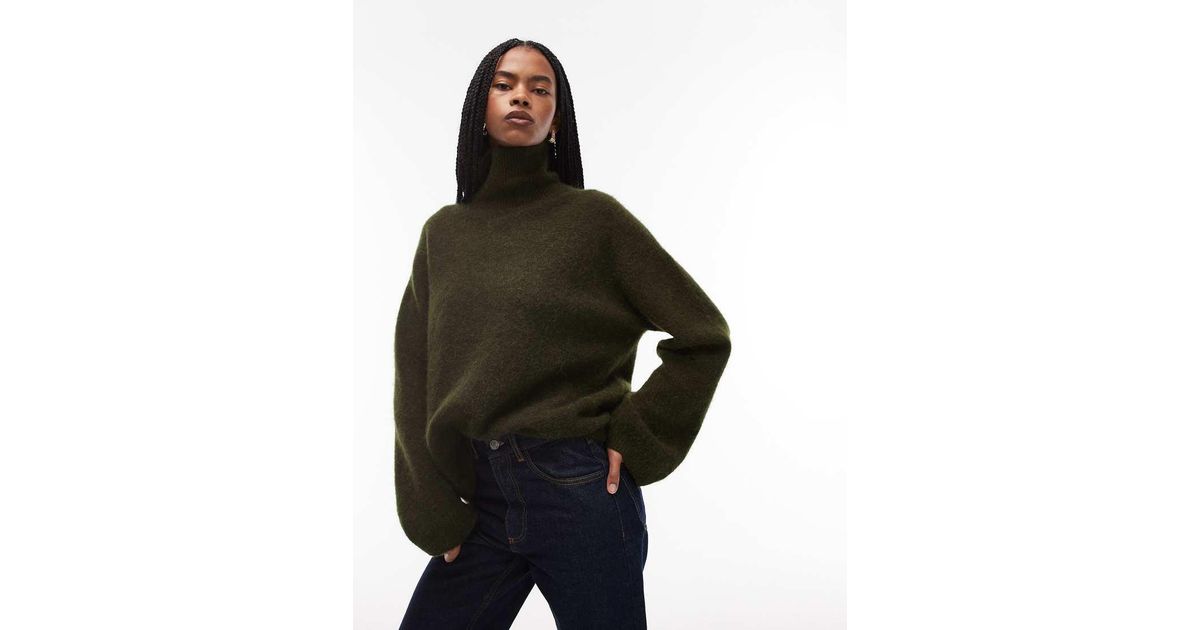 ARKET Alpaca And Wool Knit Sweater With Roll Neck in Black | Lyst UK