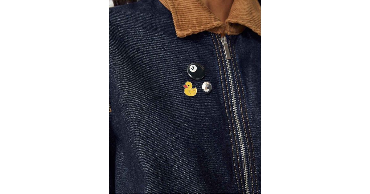 Stradivarius Set Of 5 Contrast Duck Badges in Blue | Lyst UK