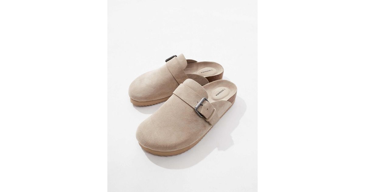 Bershka Clog With Buckle in Gray for Men | Lyst