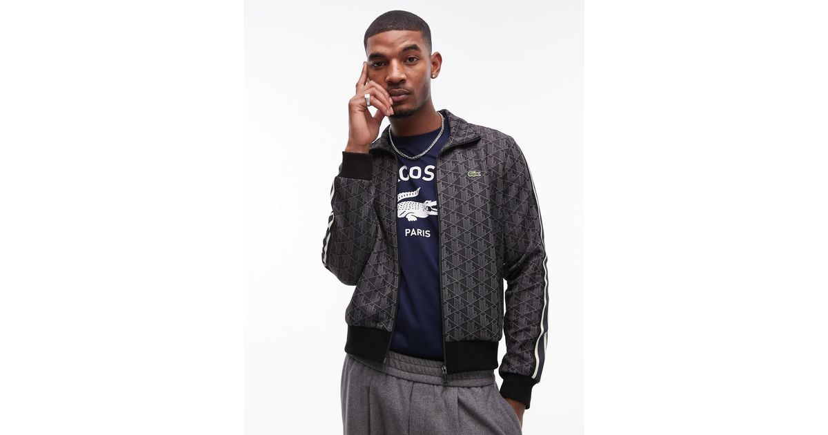 Lacoste Full Zip Through Track Jacket in Blue for Men | Lyst