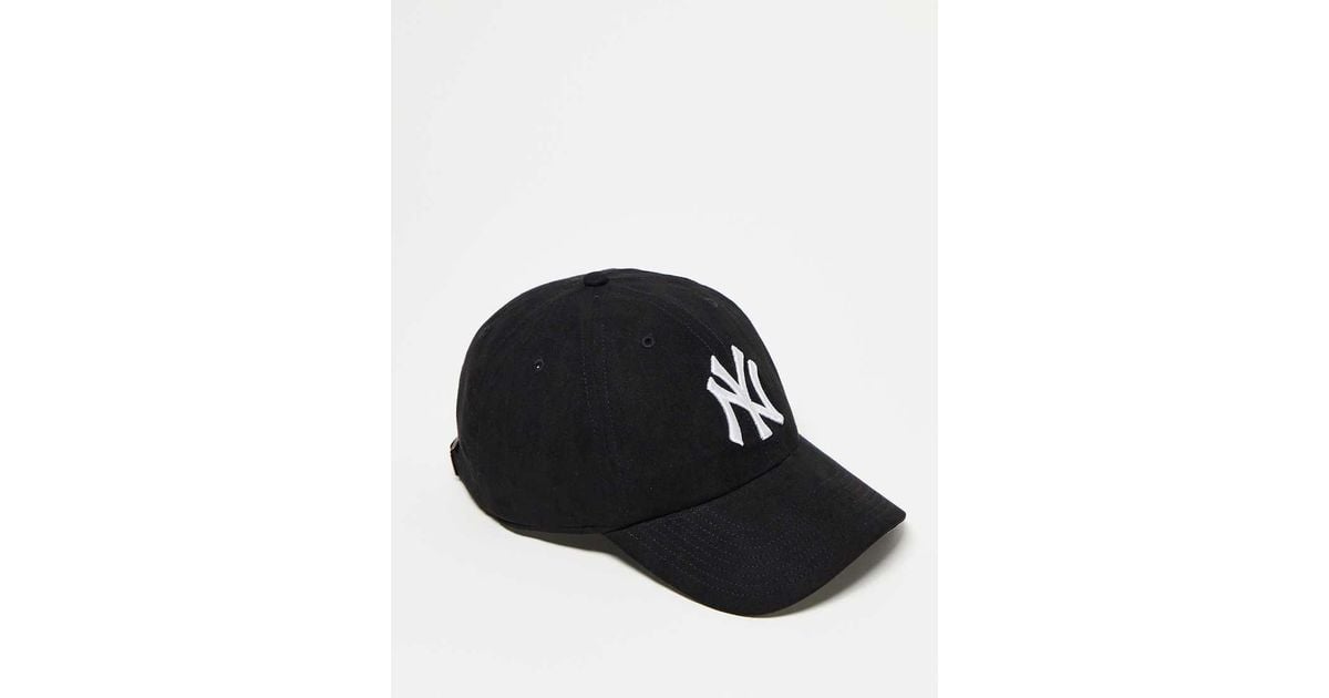 '47 Ny Yankees Clean Up Suede Look Cap in Black | Lyst UK