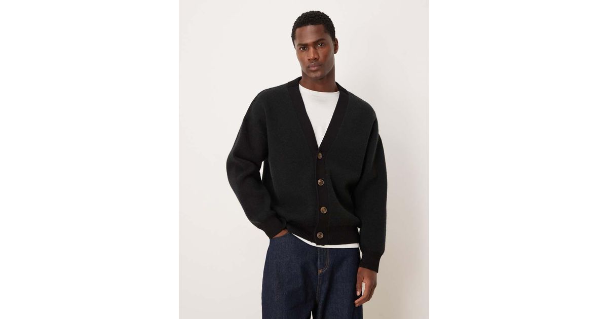 Mango Classic Relaxed Fit Cardigan in Black for Men | Lyst UK
