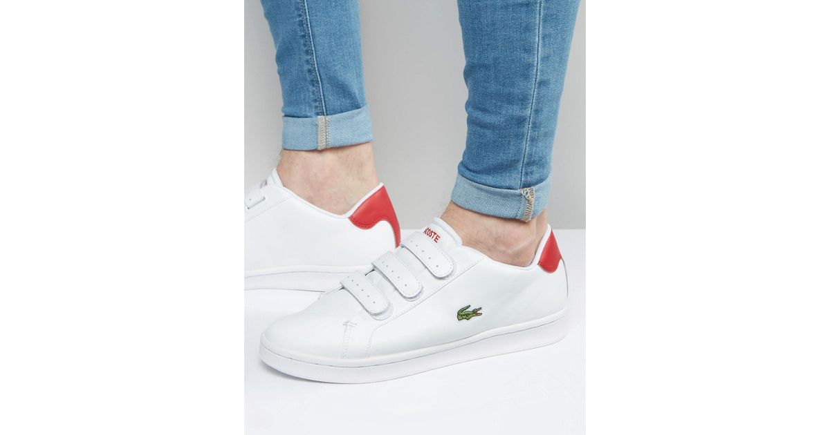 Lacoste Camden Velcro Trainers in White for Men | Lyst Australia