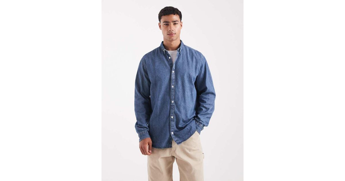 JJ Rebel Denim Shirt in Blue for Men | Lyst UK