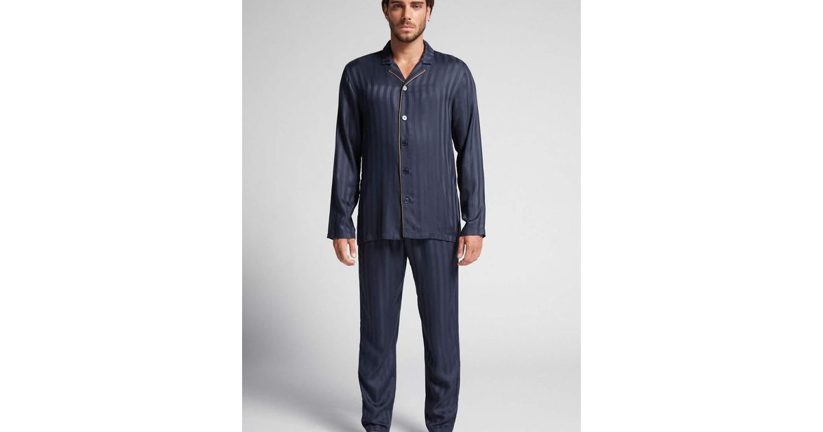 Intimissimi Long Modal Pyjamas in Blue for Men | Lyst UK