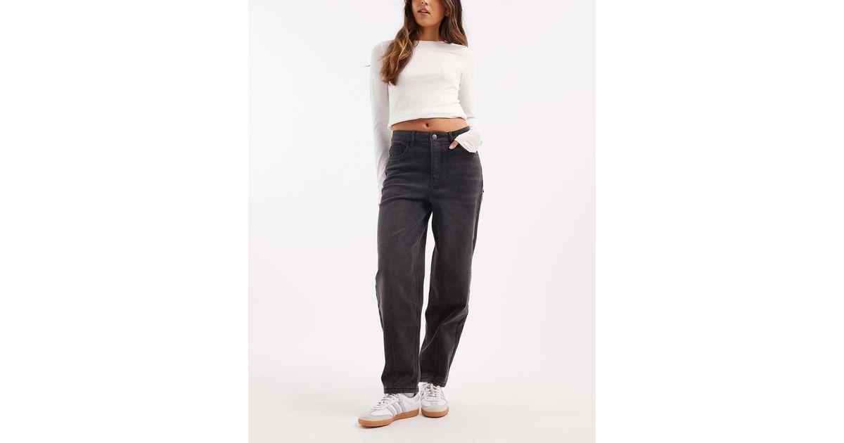 Object Premium Barrel Leg Jeans in Blue | Lyst UK