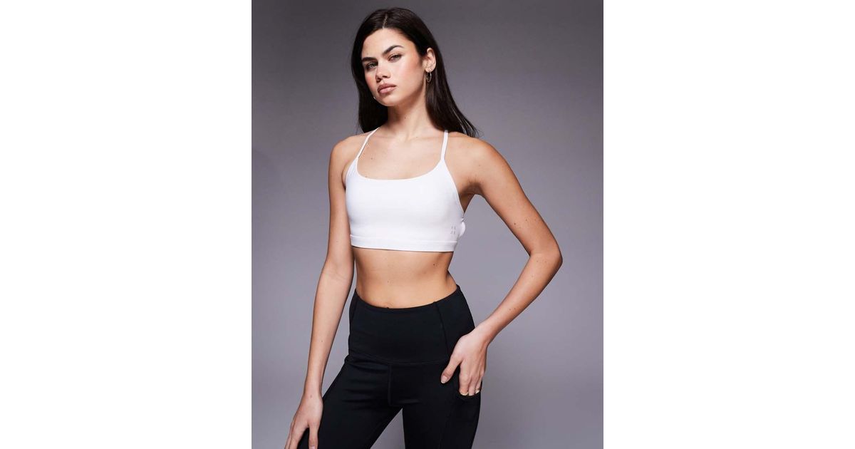 4505 Open Back Light Support Sports Bra With Removable Padding in Grey ...