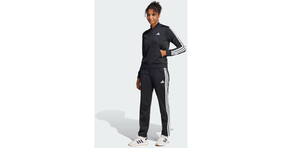 adidas Originals Essentials 3-Stripes Track Suit in Blue | Lyst UK
