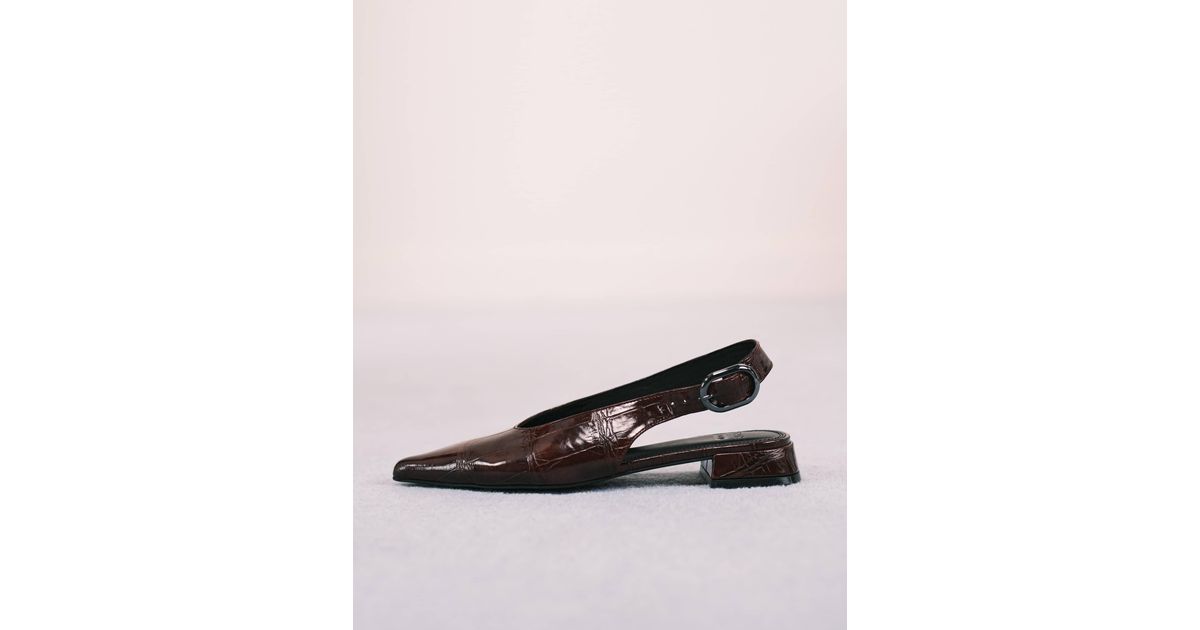 ASOS Leonora Slingback Ballet Flats in Brown | Lyst