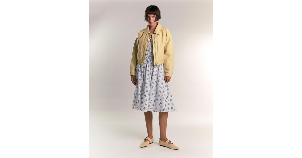 Glamorous Zip Up Coller Jacket in Yellow | Lyst UK