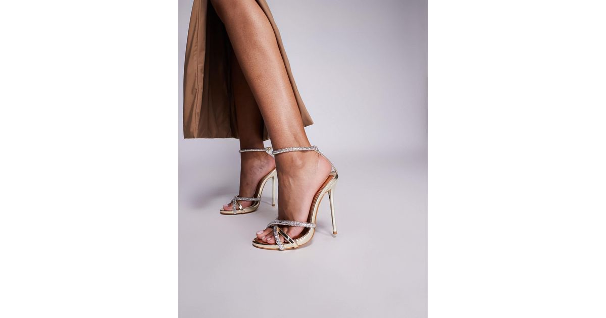 SIMMI Simmi London Solar Wide Fit Embellished Heeled Sandals in ...