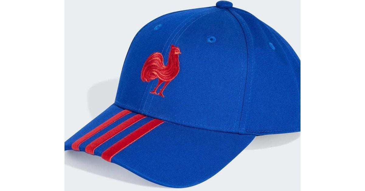 adidas Originals France 3-Stripes Baseball Cap in Blue | Lyst UK