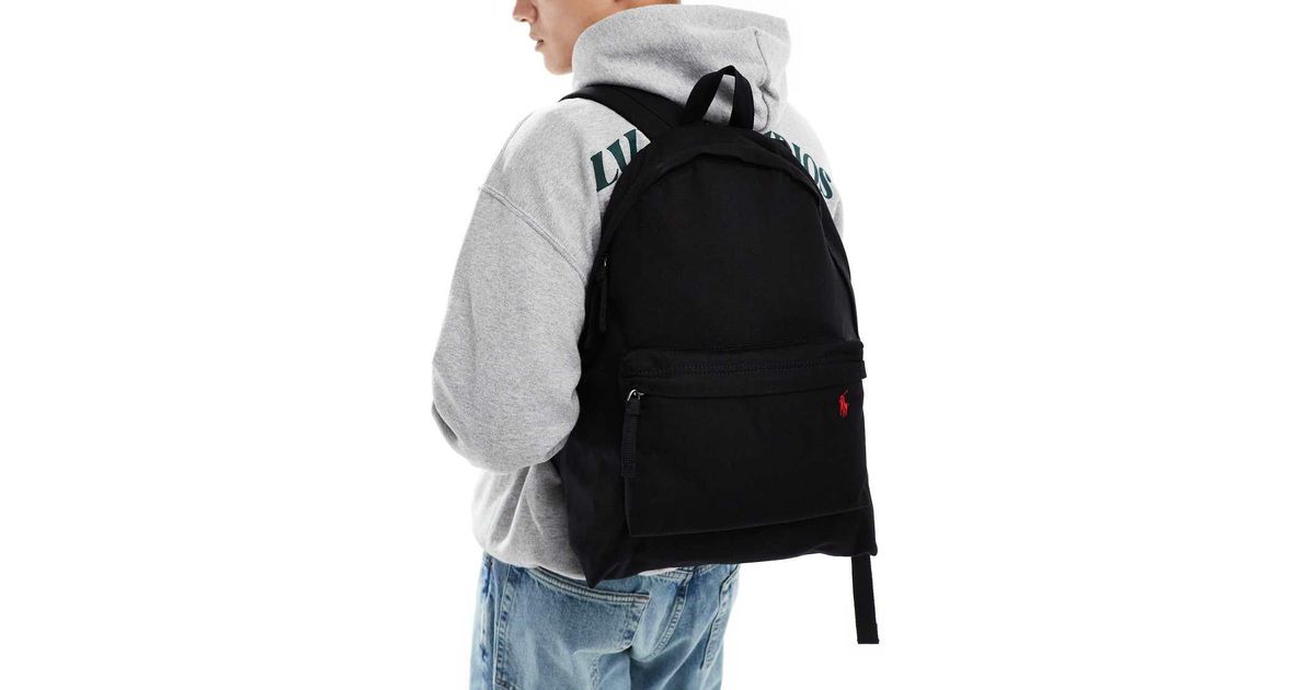 Polo Ralph Lauren Backpack With Logo in Black for Men | Lyst UK