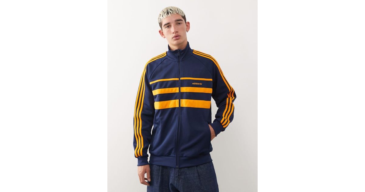 adidas Originals First Track Top in Blue for Men | Lyst UK