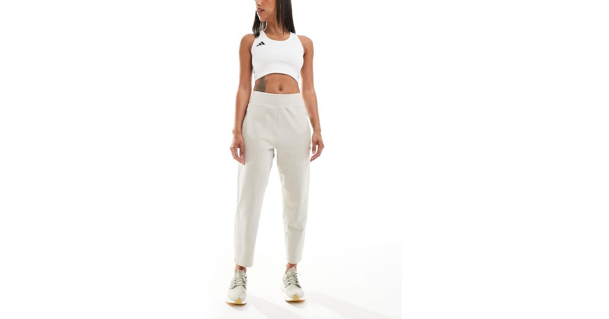 adidas Originals Adidas Training All Me Yoga Pants in Natural | Lyst UK