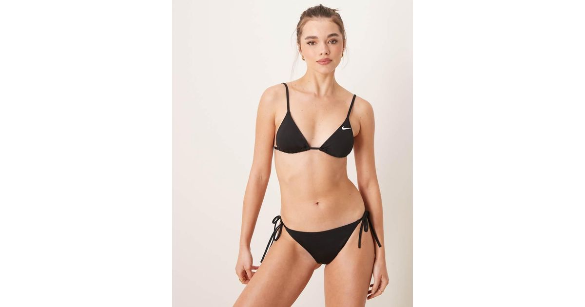 Nike Essential String Bikini Bottom in Black | Lyst UK