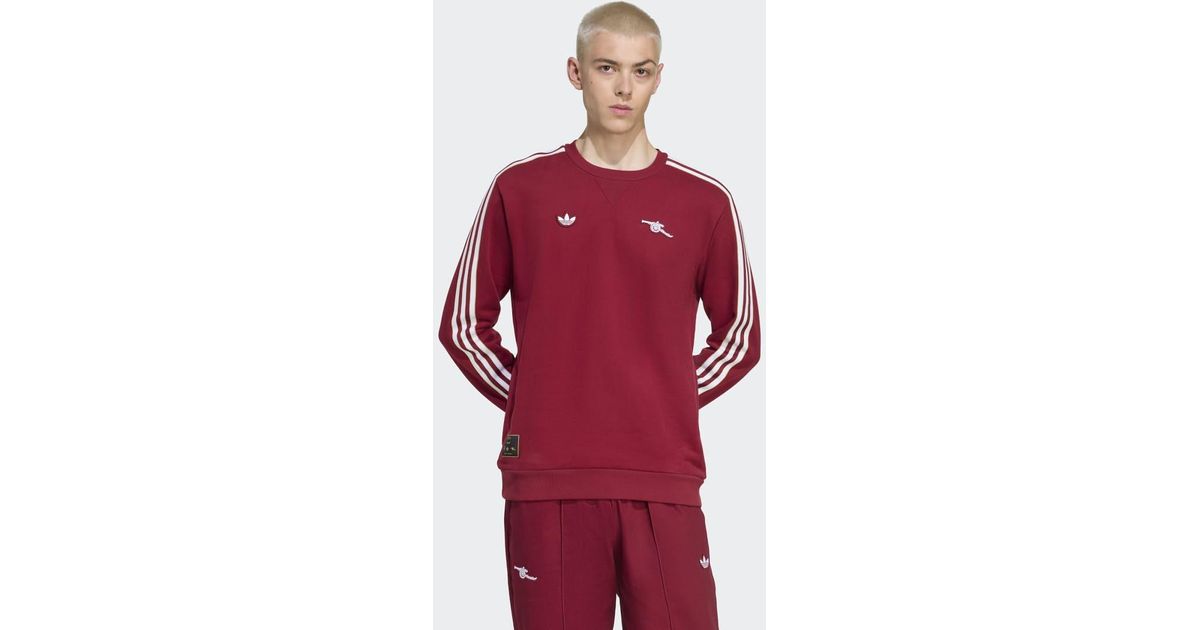 adidas Originals Arsenal Terrace Icons Sweatshirt in Red for Men | Lyst UK