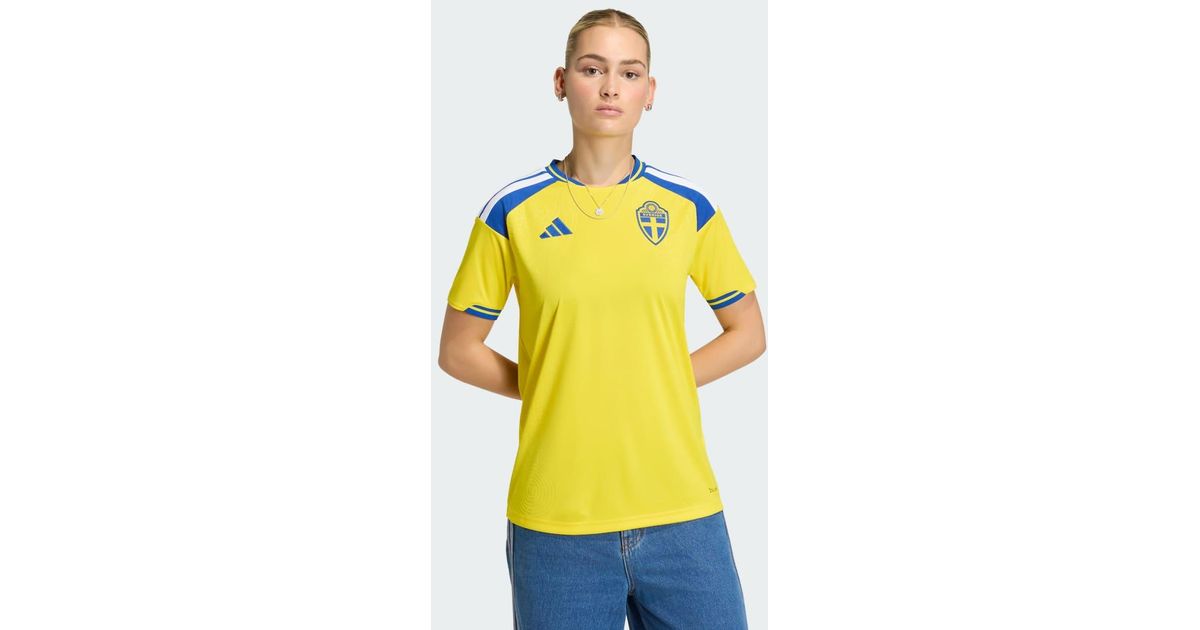 adidas Originals Sweden 26 Home Jersey in Yellow | Lyst UK