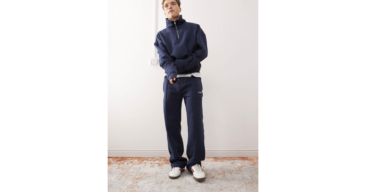 Prohibited Logo Straight Leg jogger Co-ord in Blue for Men | Lyst