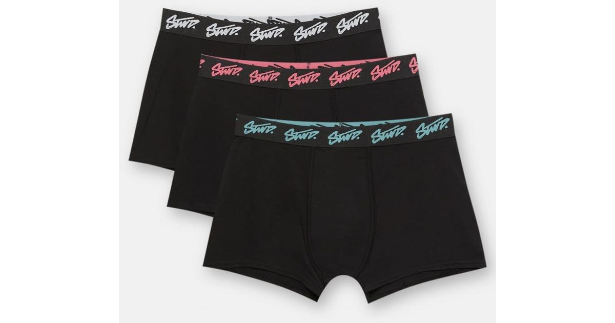 Pull&Bear Pack Of 3 Boxers in Black for Men | Lyst UK