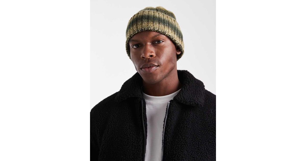 ASOS Knitted Ombre Beanie in Black for Men | Lyst UK