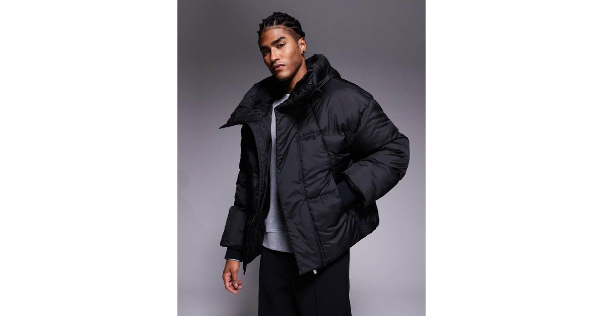 Good For Nothing Oversized Boxy Puffer Jacket in Grey for Men | Lyst UK