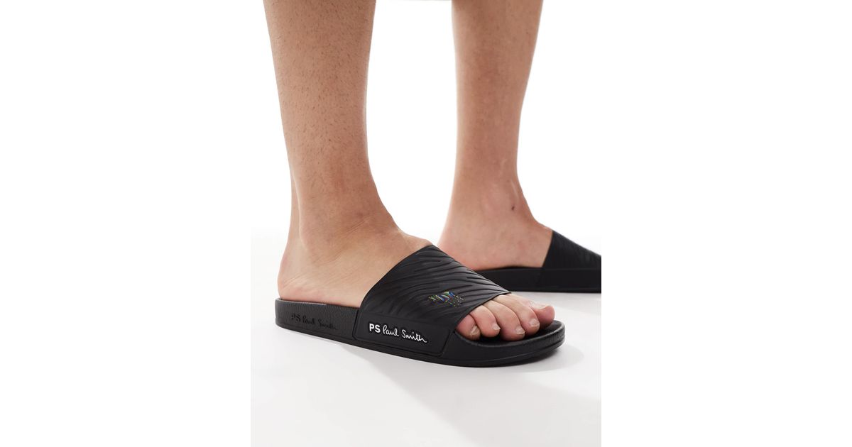 Paul Smith Paul Smith Icon Logo Sliders in Black for Men | Lyst