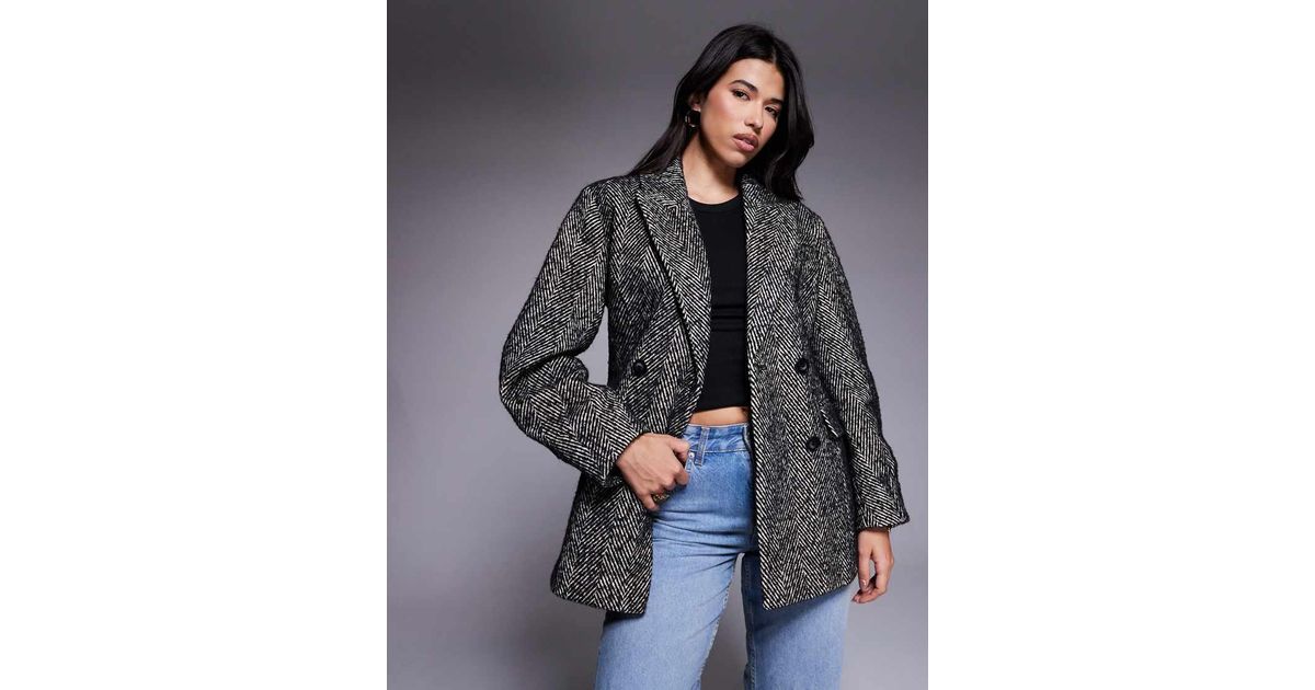 ASOS Formal Sculpted Short Coat in Grey | Lyst UK