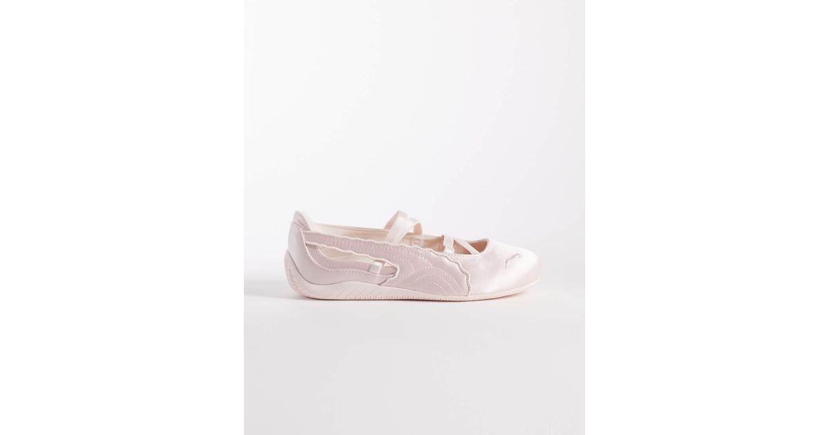 PUMA Speedcat Satin Ballet Flats in Pink | Lyst UK