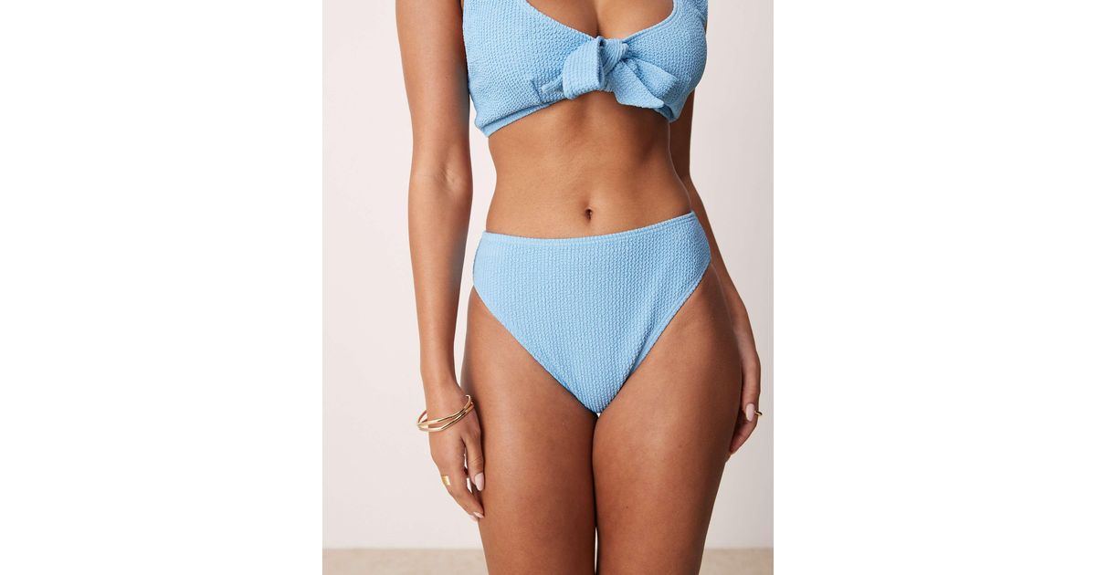 Peek & Beau Fuller Bust Crinkle Bikini Bottom in Blue | Lyst