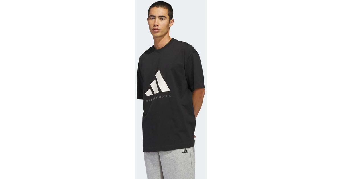 adidas Originals Adidas Basketball Tee (Gender Neutral) in Black | Lyst UK