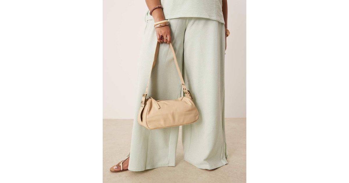 Free People Arm Candy Leather Shoulder Bag in Natural | Lyst UK