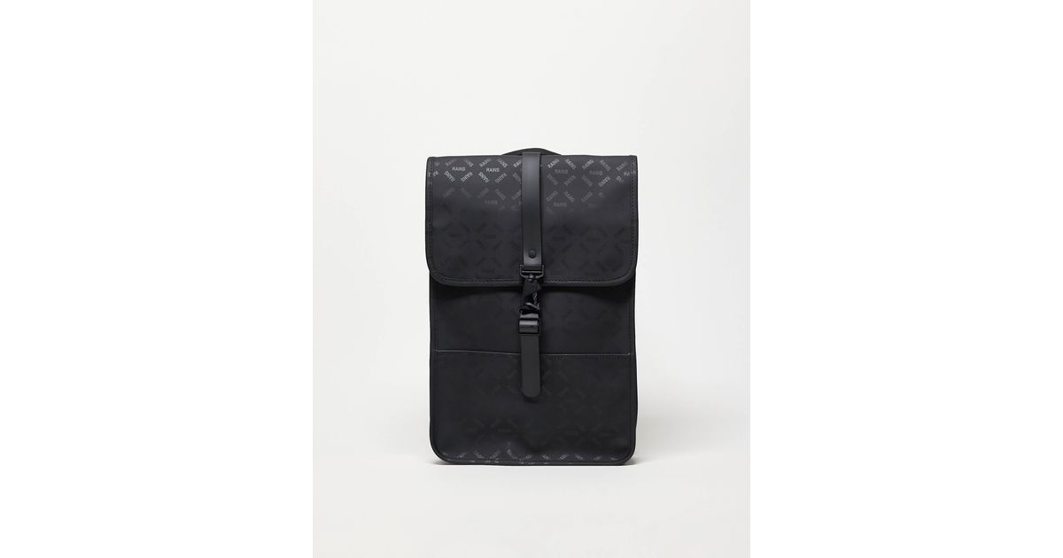 Rains 13020 Waterproof Mini Backpack With Tonal Logo in Black | Lyst