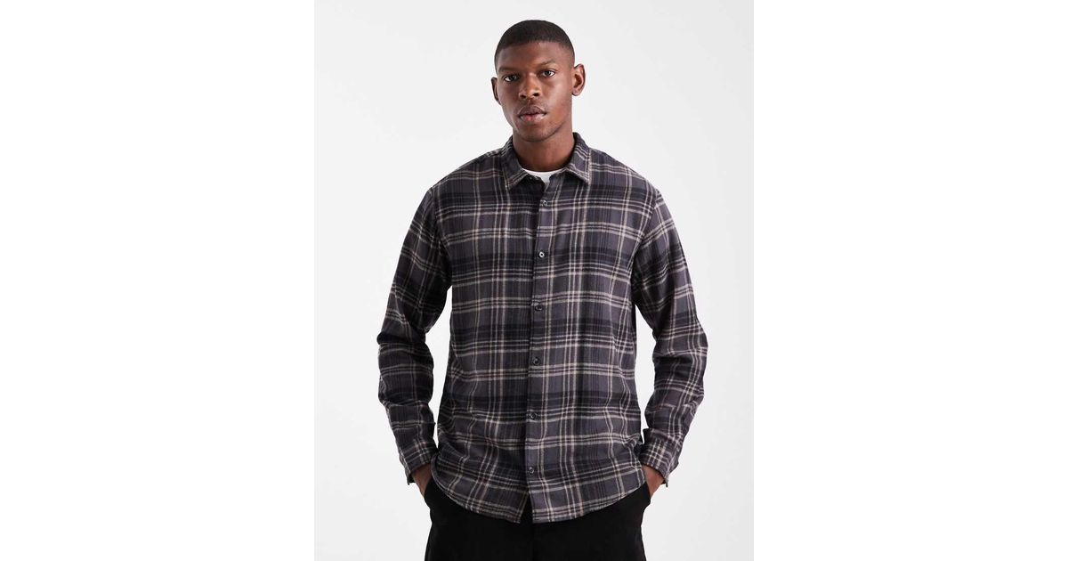 JJ Rebel Check Shirt in Grey for Men | Lyst UK