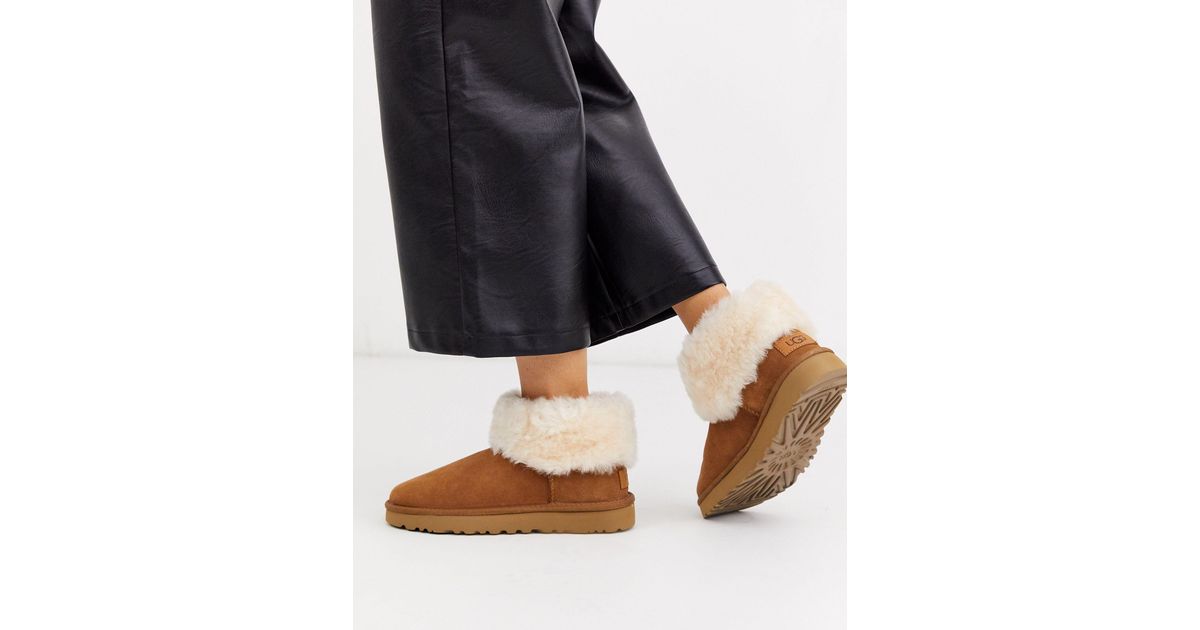 UGG W Classic Mini Fluff High-Low Chestnut in Braun | Lyst DE